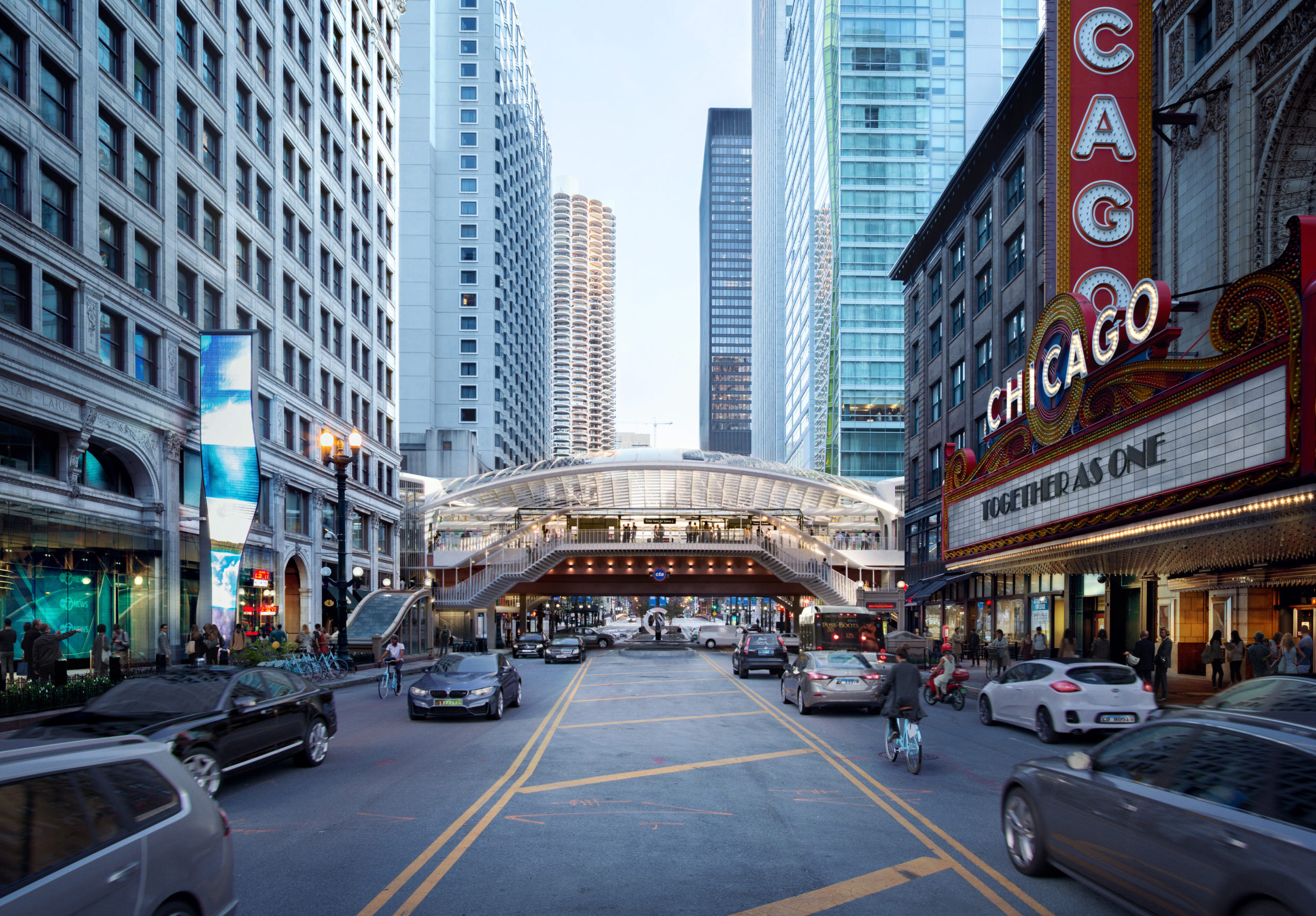 下一站：阳光—— SOM 公布芝加哥轻轨站全新设计方案 – SOM